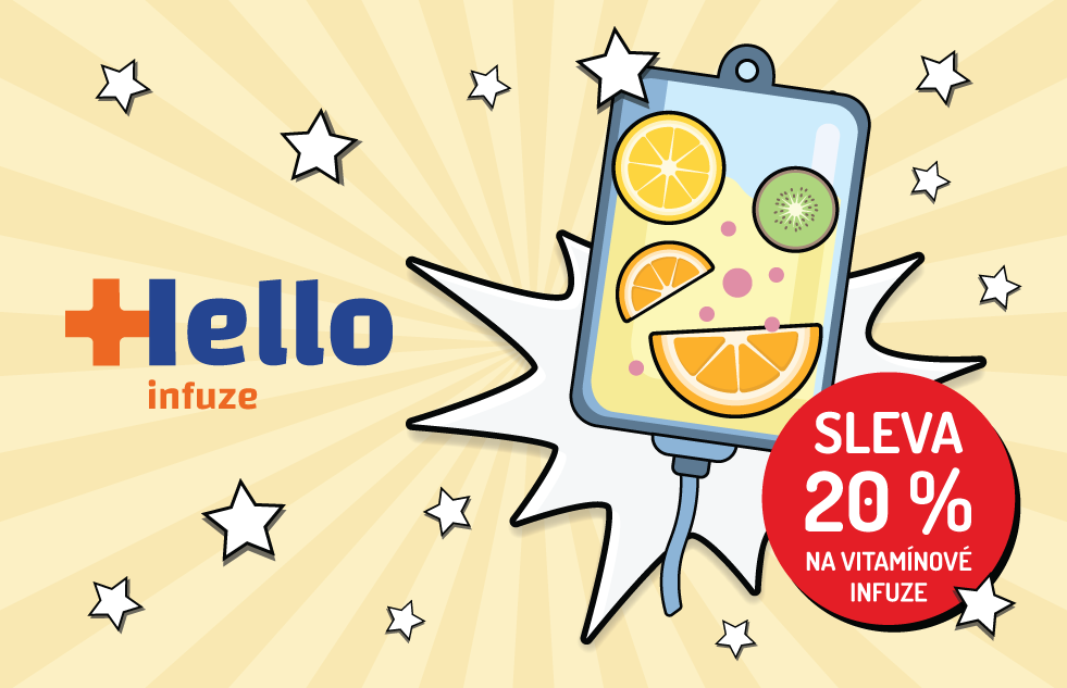 Sleva 20 % na Hello infuze pro naše dárce plazmy - Plasma Place